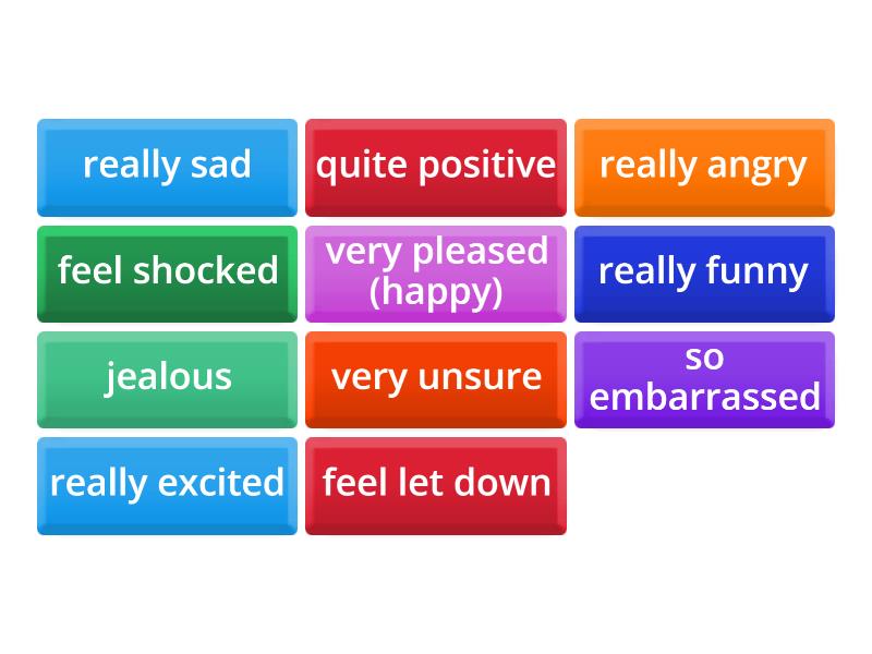 adjectives (emotions) - Flip tiles