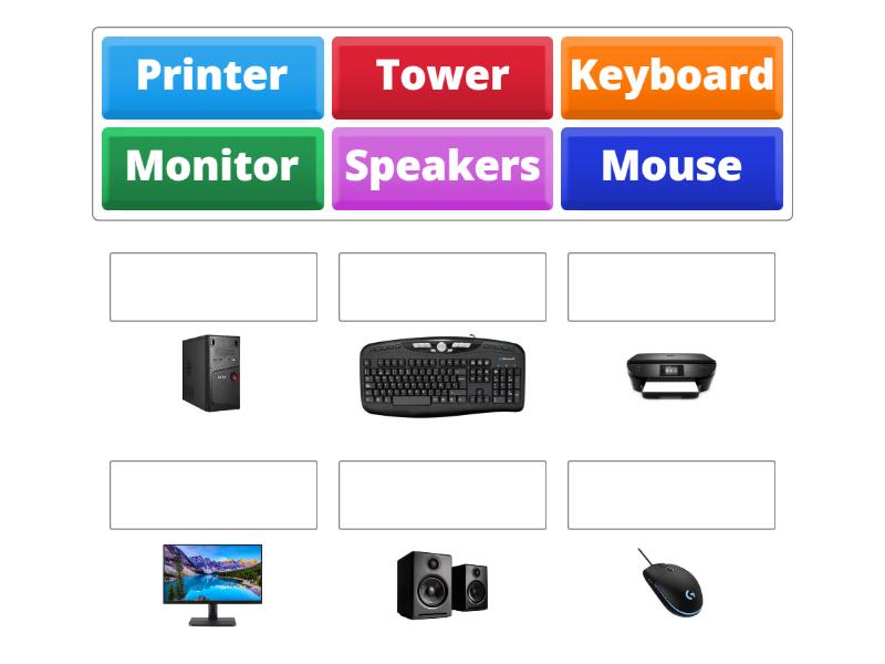 Parts of the computer - Match up