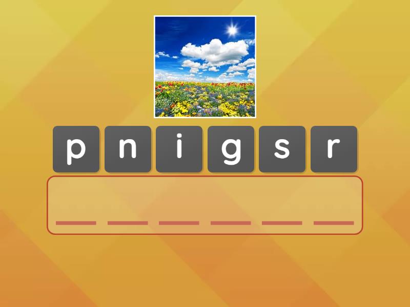 Spring Vocabulary - Anagram