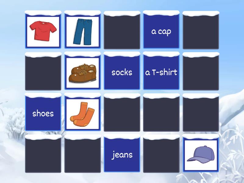 Super Minds 1 Unit 7 Get Dressed - Matching pairs