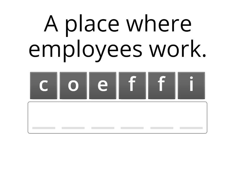 A1.2_Work and Office Vocabulary - Anagram