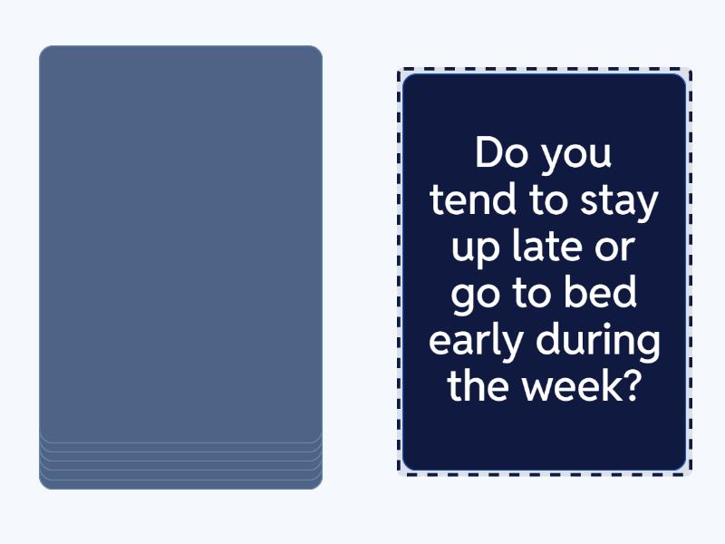 Tend to - Speaking cards