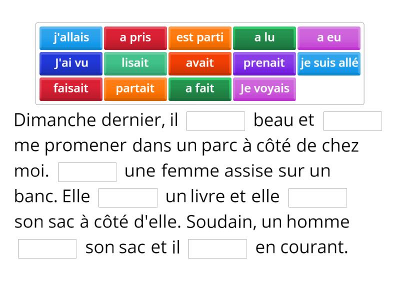 Passé composé & Imparfait - Complete the sentence
