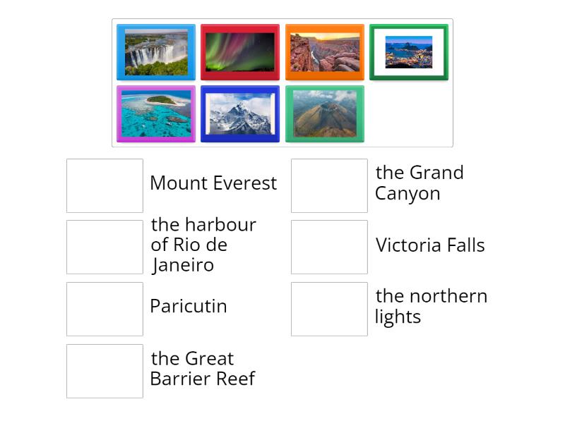 7 wonders of the world - match - Match up