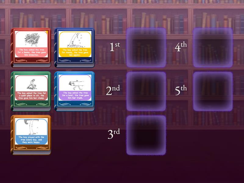 Retelling - The giving tree - Rank order