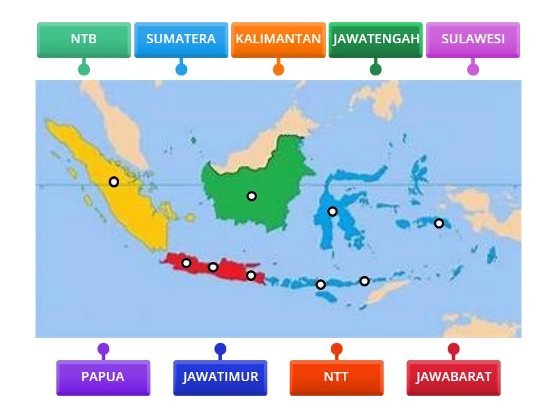 PETA INDONESIA - Labelled diagram