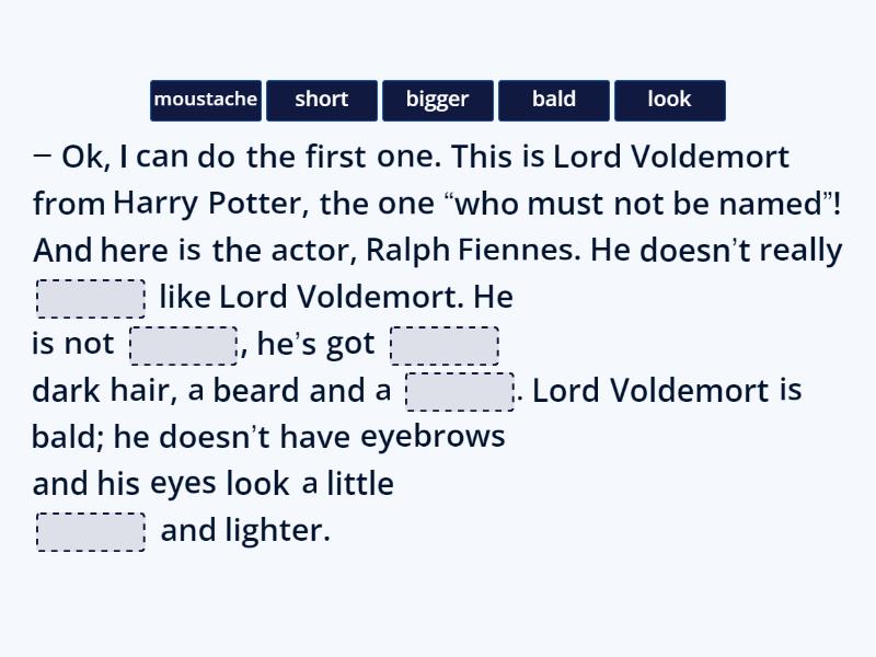 Appearance 7th - Complete the sentence