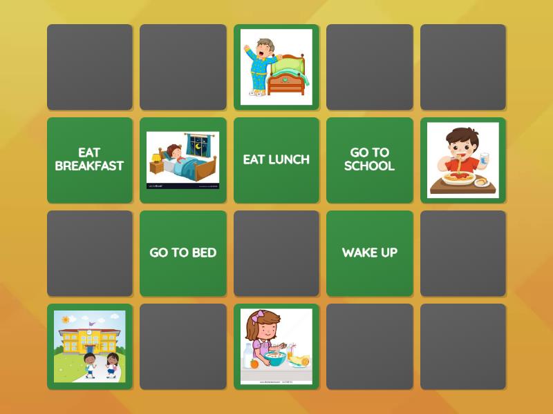 DAILY ROUTINE - Matching pairs