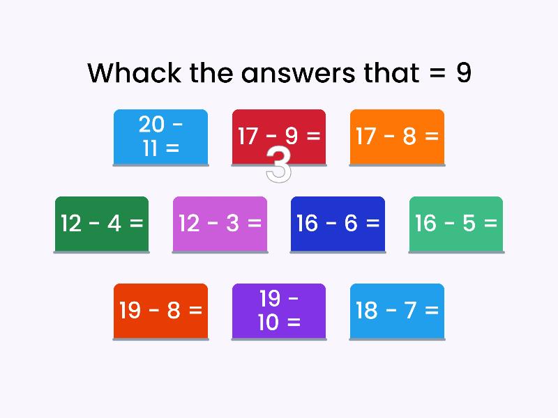 Whack the Difference - Whack-a-mole