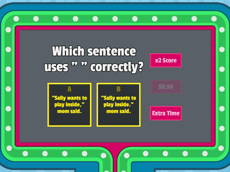 Dialogue - Gameshow quiz