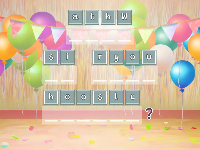 Question word - Anagram