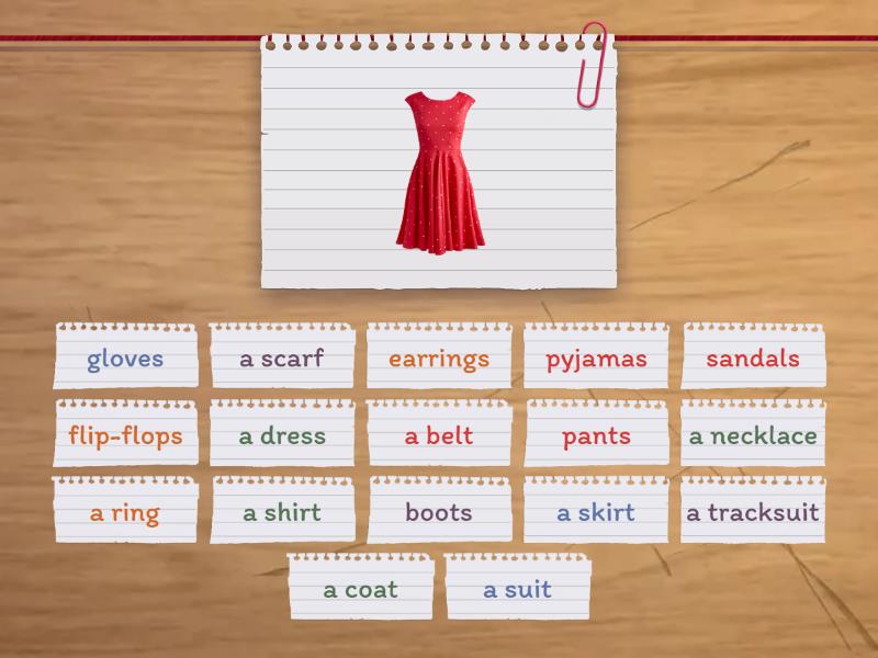 Clothes Pre-Intermediate - Find the match