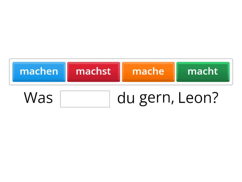 Das Verb MACHEN - Completa la oración