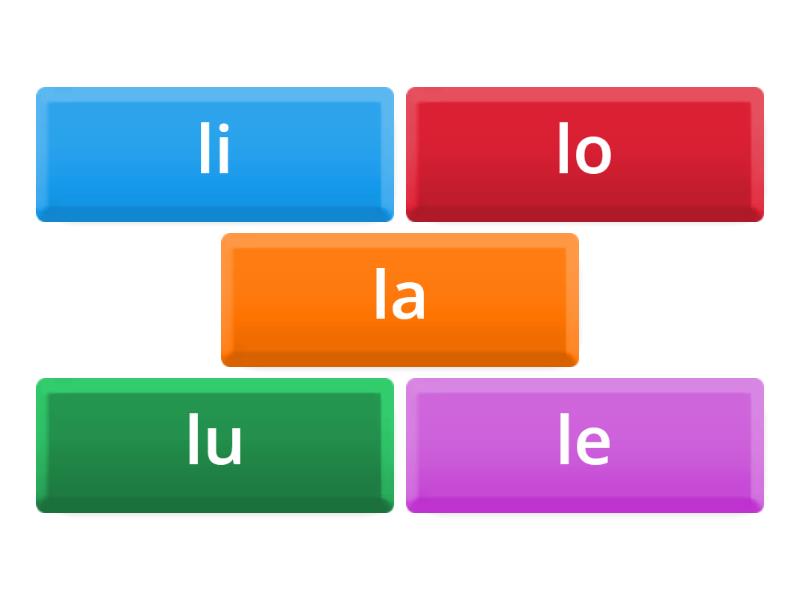 Sílabas (l) - Fichas giratorias