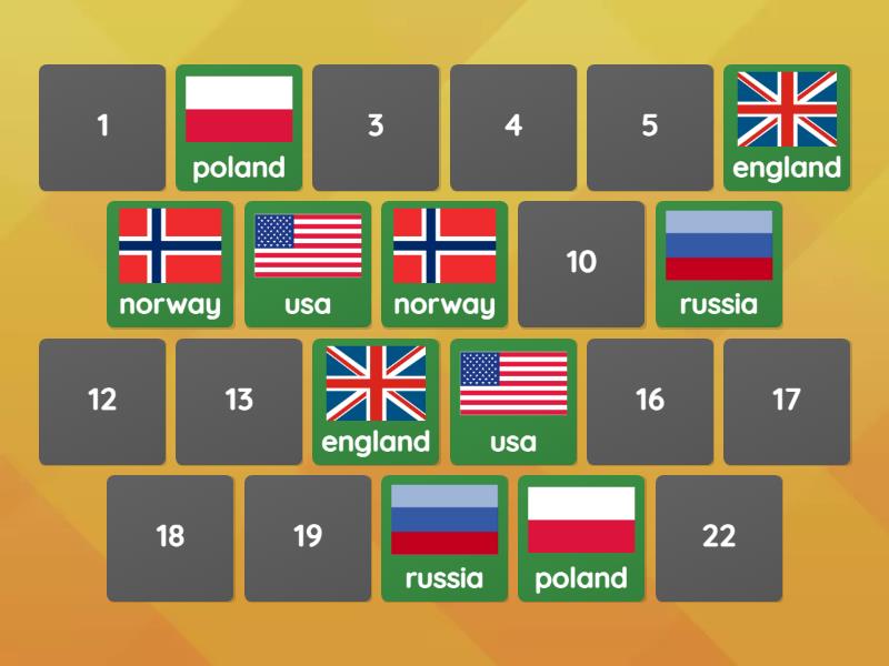 country - Matching pairs