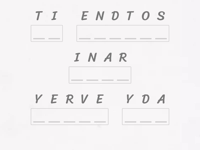 2 Present Simple - Anagram