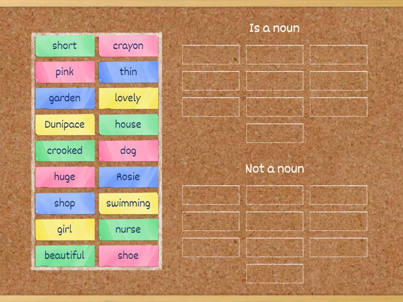 Noun or not - Group sort