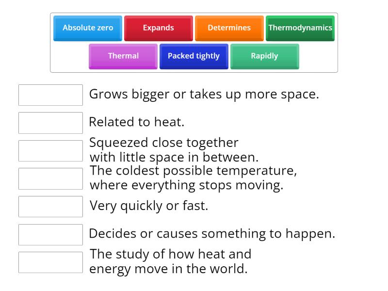 Thermodynamics - Match up