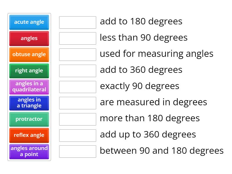 P6 Angles - Match up