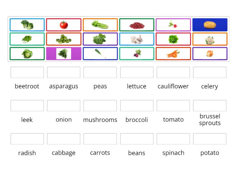 Vegetables 7 - Match up