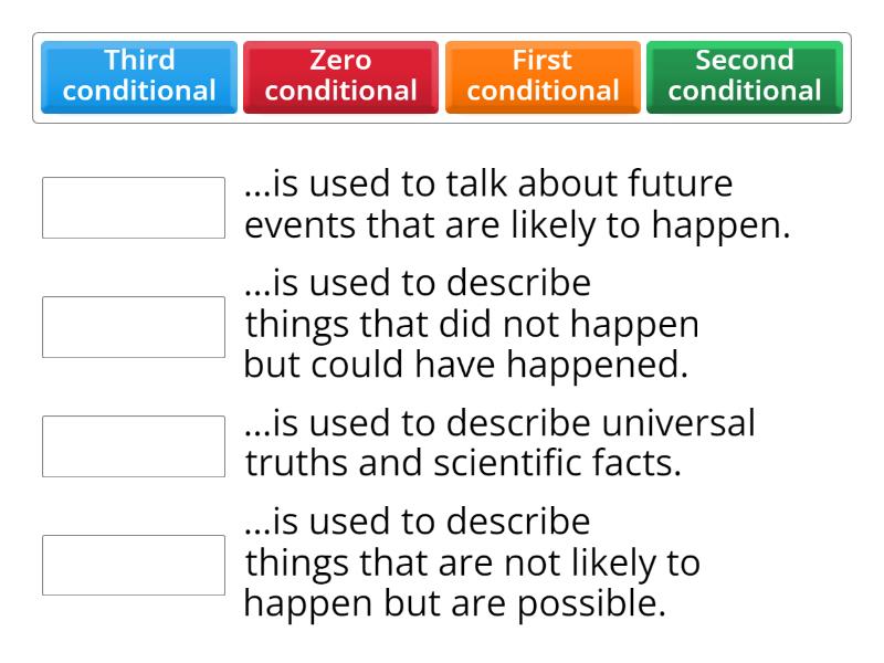 Conditionals practice - Match up
