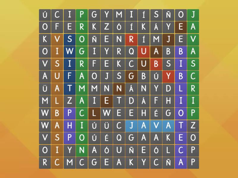 sopa de letras lenguaje de programacion - Wordsearch