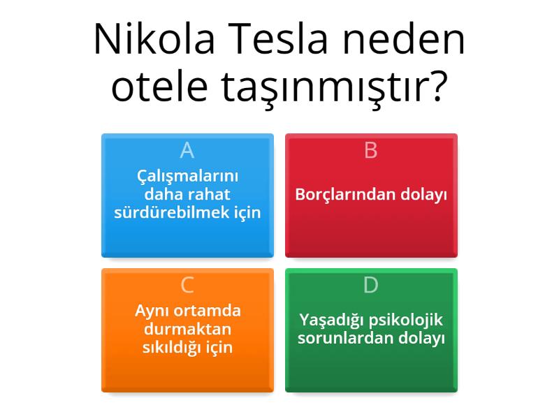 Nikola Tesla - Quiz