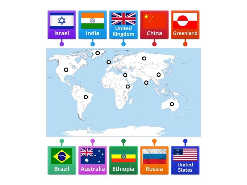 Label the Countries - Labelled diagram