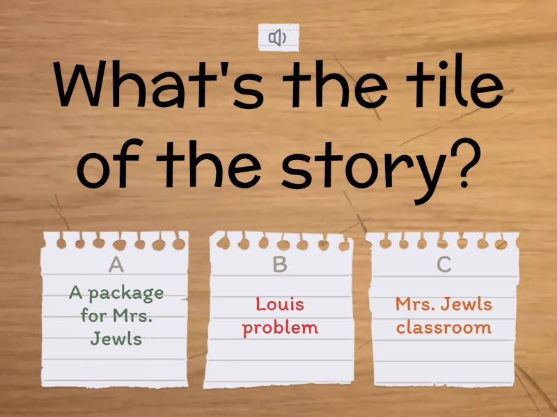 A package for Mrs. Jewls (questions) - Cuestionario