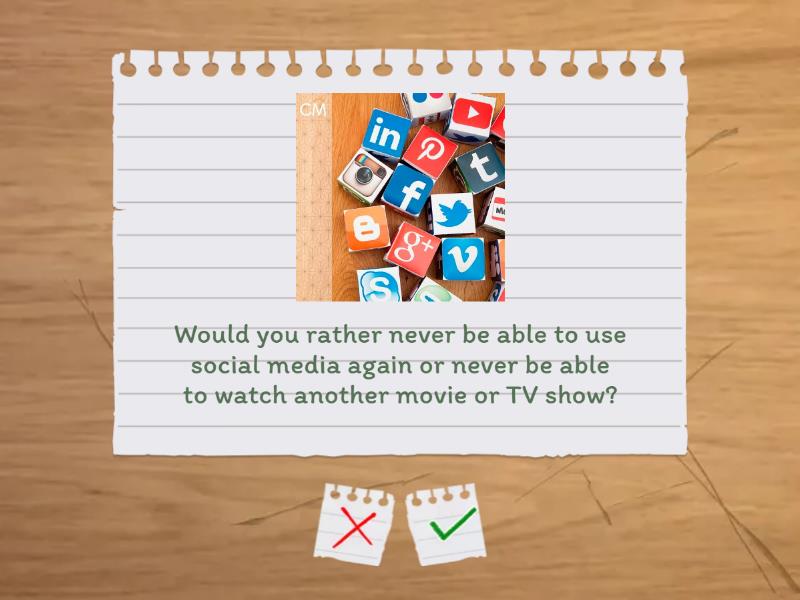 Would you rather...? - Flash cards