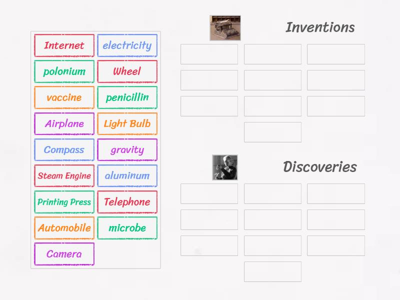 Inventions vs. Discoveries - Group sort