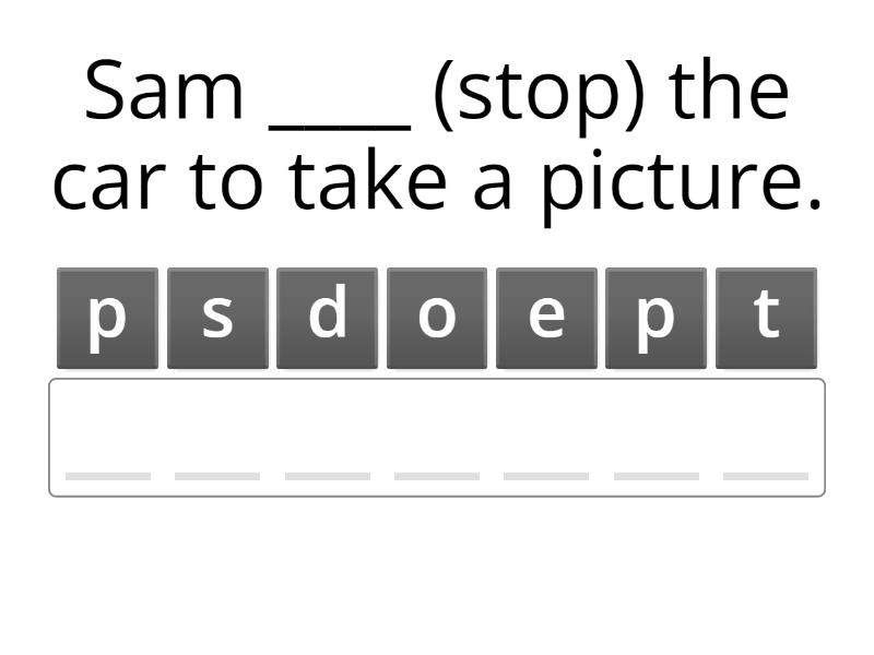 PAST SIMPLE TENSE ( exercise 1) - Anagrama