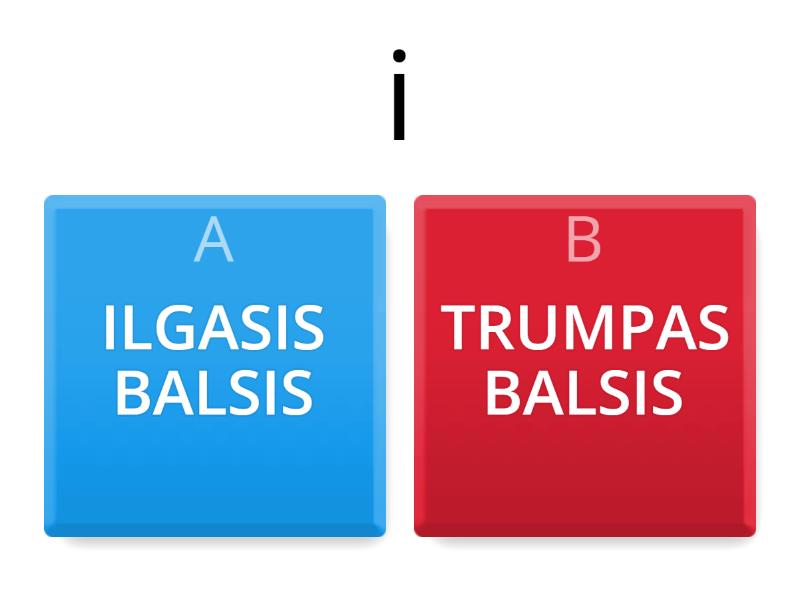 3kl.//ILGIEJI - TRUMPIEJI BALSIAI - Quiz