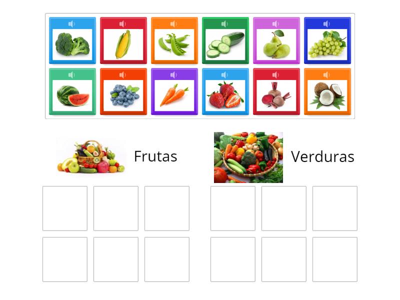 CLASIFICA VERDURAS Y FRUTAS - Group sort