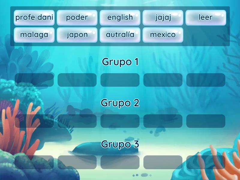 poner un grupo adecuado - Group sort