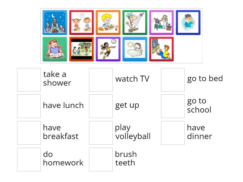 Friends Starter Daily routine - Match up