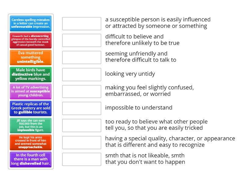 SpeakOut C1.2 Unit 5A - Match up