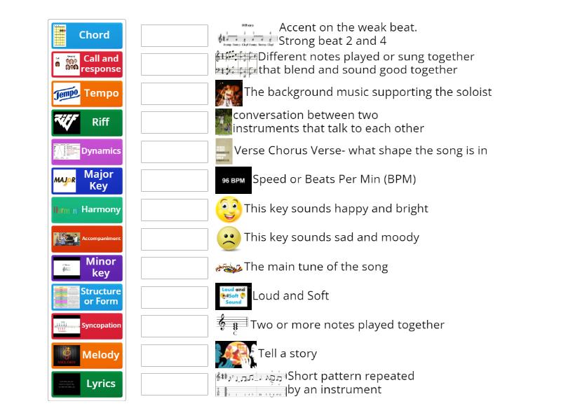 Musical Concepts - Match up