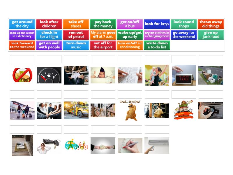 EF Pre-Intermediate 10B Phrasal verbs - Match up