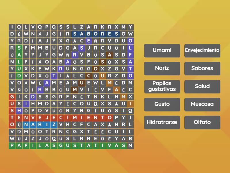 Biología - Sopa de letras