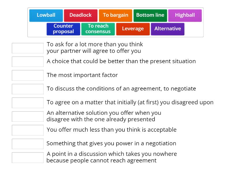 Negotiation - Match up