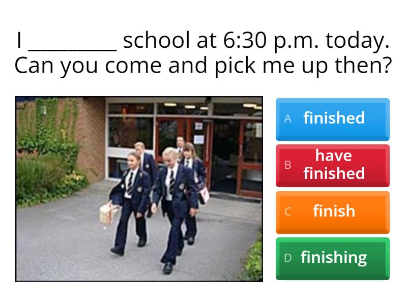 Using Simple Present to talk about timetables and schedules - Quiz