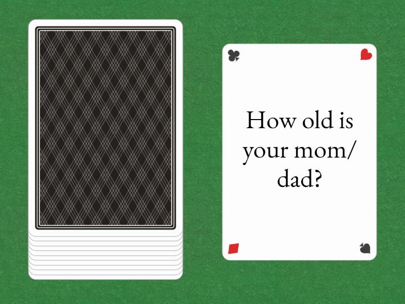 Family questions A1 - Speaking cards