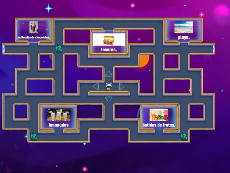 Verbos niños - Persecución en el laberinto