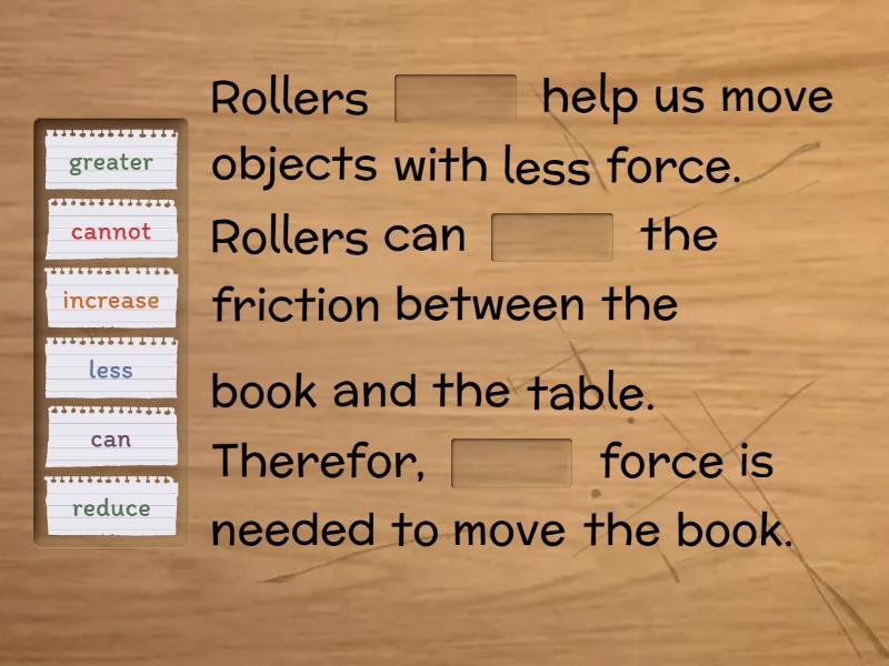 Simple Machines - Complete the sentence