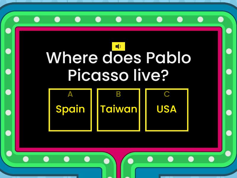 Pablo Picasso - Gameshow quiz