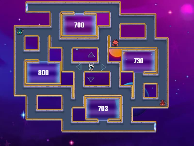 Rounding tens/hundreds - Maze chase