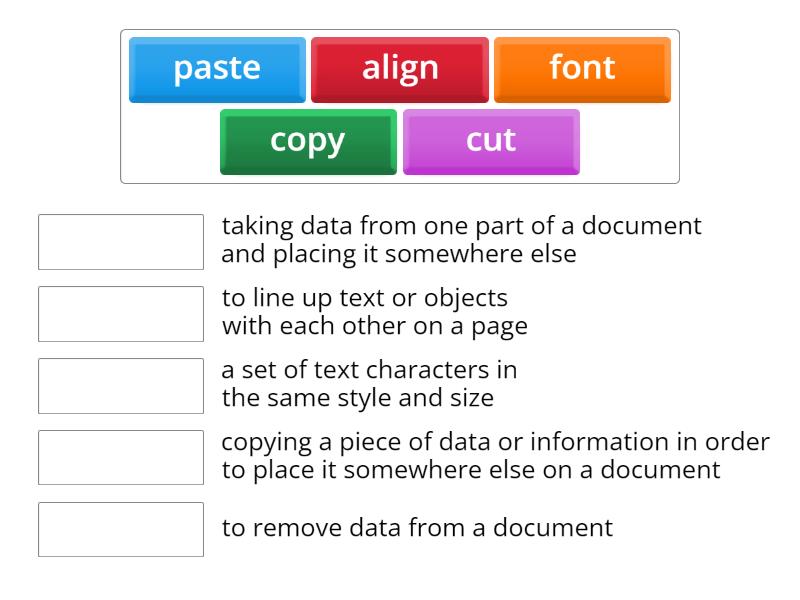 ICT Vocabulary - Match up