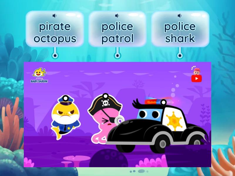 POLICE SHARK SCENE - Labelled diagram