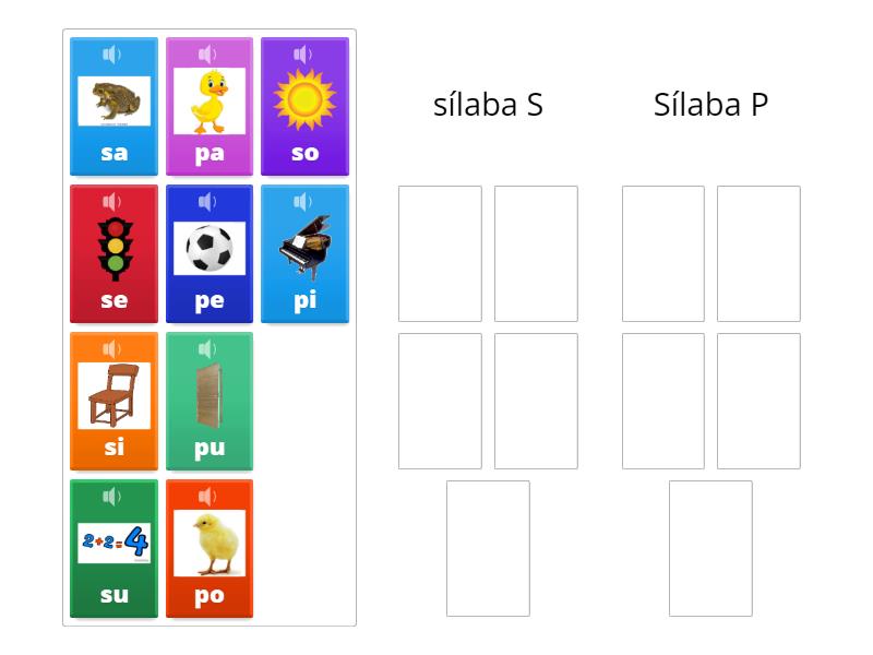 Silaba S - P - Group sort